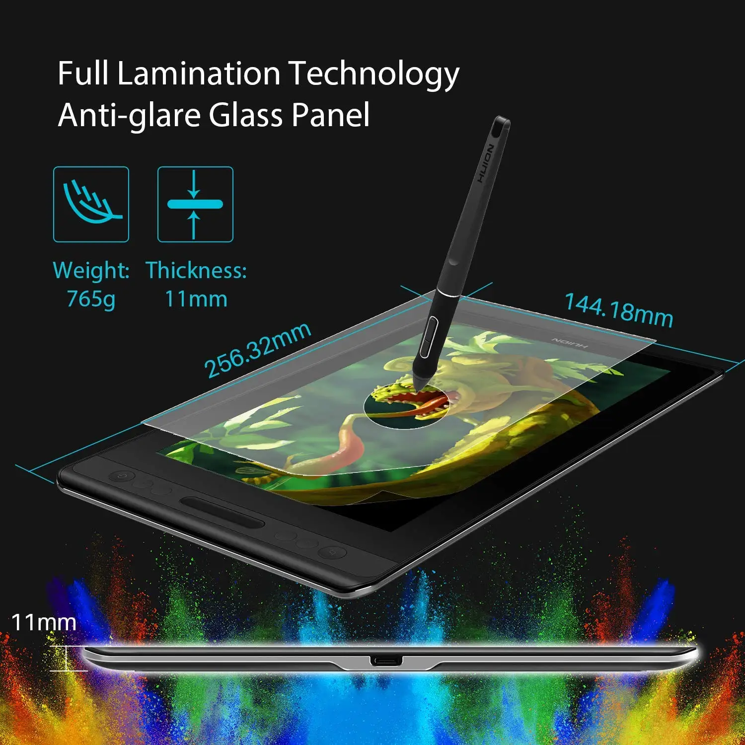 HUION KAMVAS Pro 12 Drawing Tablet Monitor with 4 Press Keys