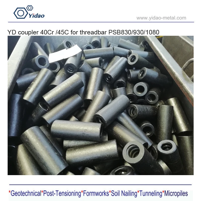 grade 60 B500 D25 galvanized rock bolt soil nail coupler of anchor bolt ...