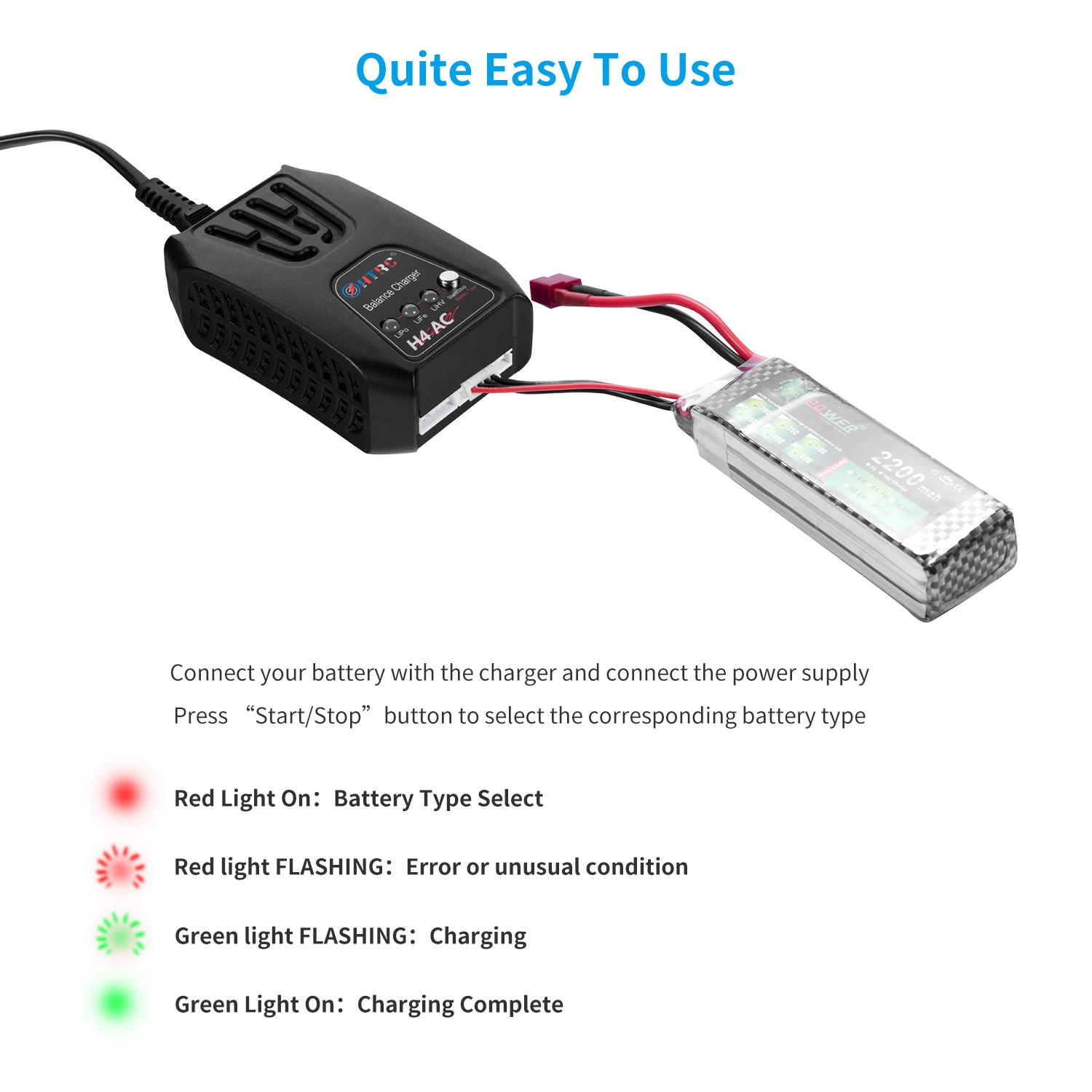 Lipo Battery Charger Htrc H4ac 20w Mini Charging Balance Charger For 2 ...
