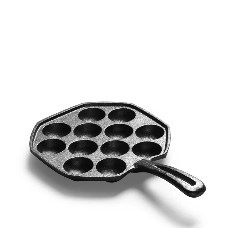 Flat Bottomed Frying Pan Cookercool Cast Japan Pan Maker 12 Holes Mini ...
