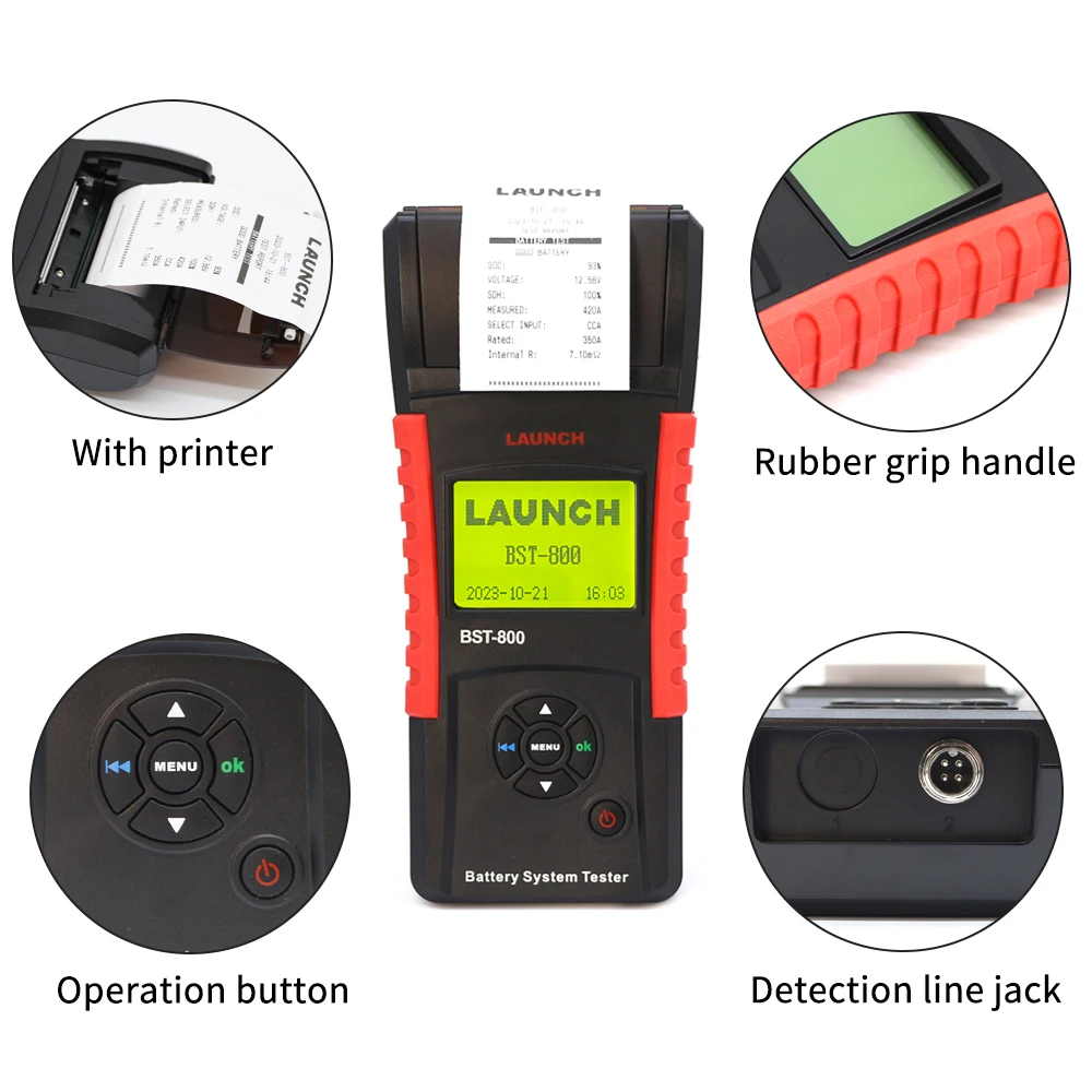 BST-800 Intelligent Battery Tester - 12V & 24V Car Battery Tester with ...