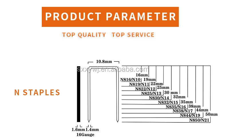 Xinyi 16 Gauge N Staples N/100 Series Staple For Upholstery Industrial ...