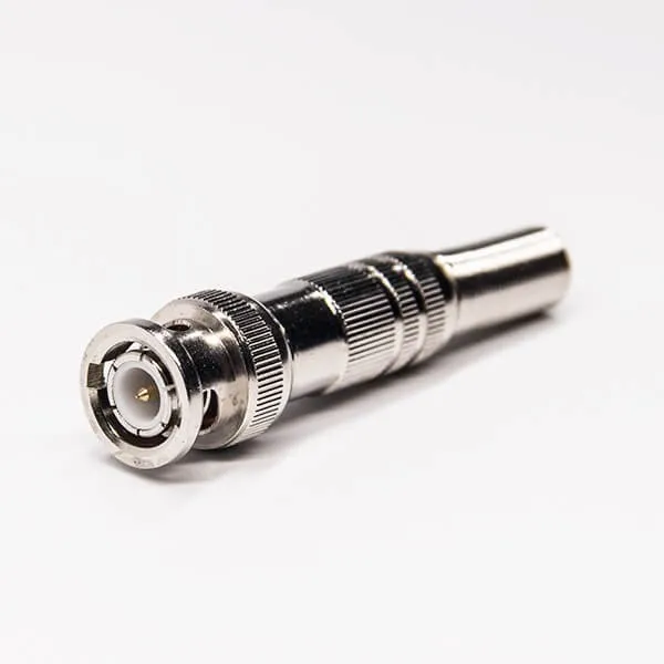 75 Ohm 75ohm Straight Bnc Male Rf Coax Coaxial Connector Pulg With Rg6 Rg59 Wires For Cable ...