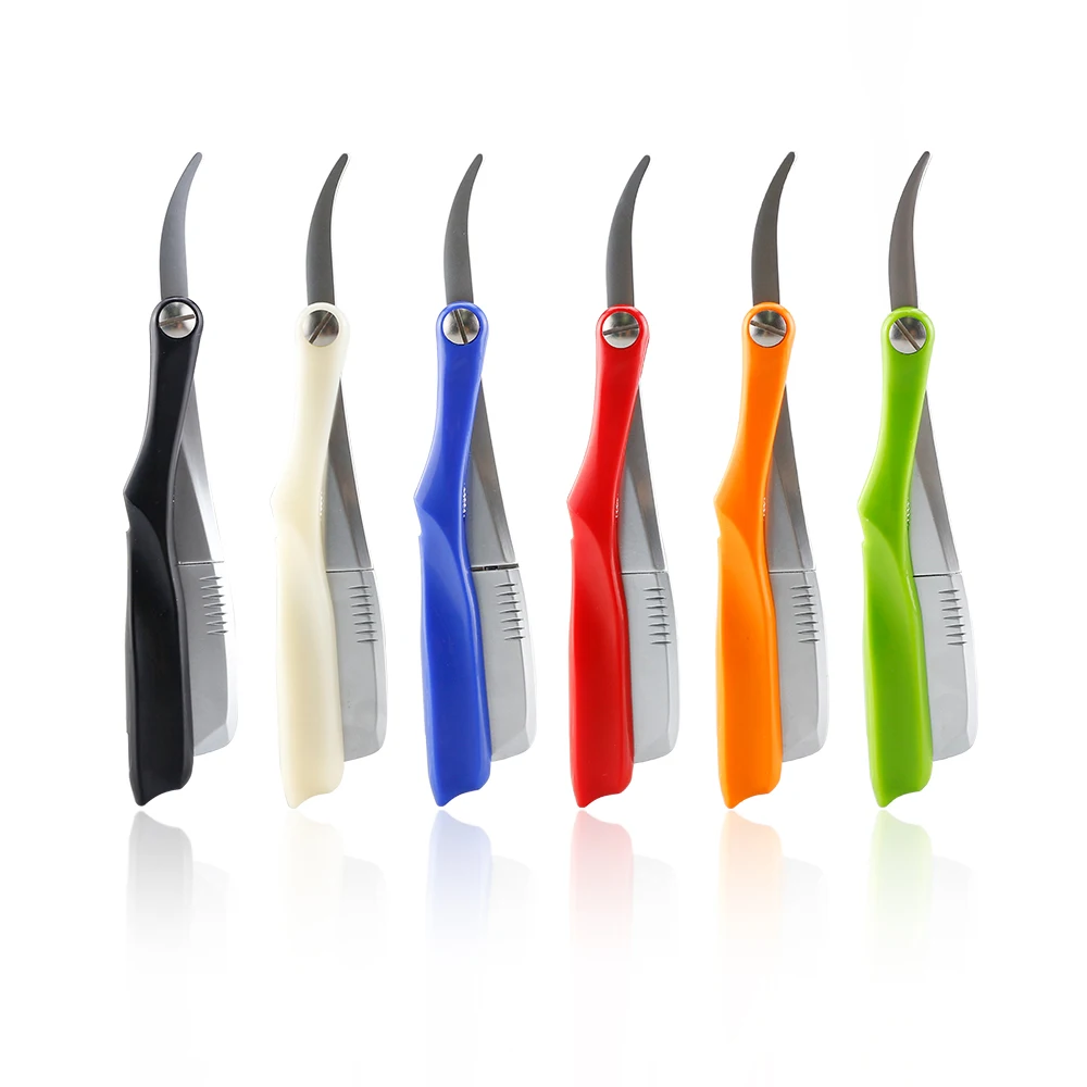 Japanese Straight Feather Razor Candy-colored Handle Feather Folding ...