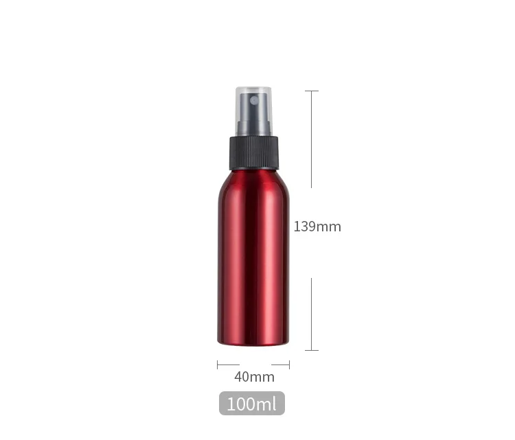 100ml Red Color Aluminum Bottle With Fine Mist Spray Cap - Buy Red ...