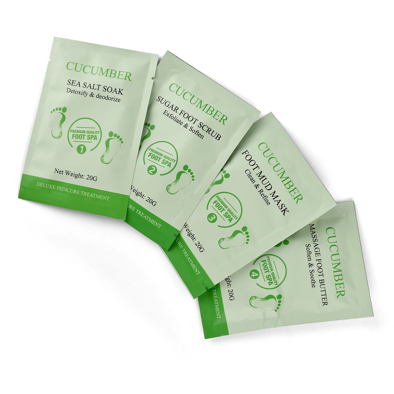 Deluxe 4 Step Pedicure Kit Foot Peeling Skin Care Foot Scrub Soak ...