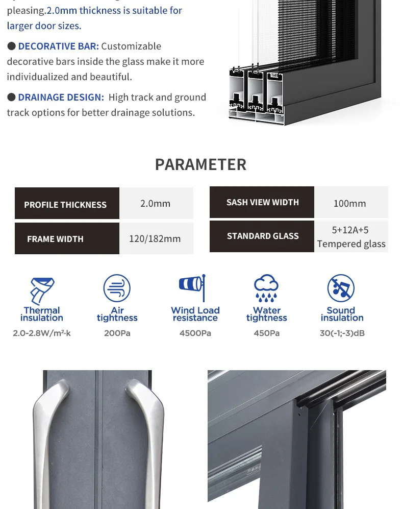 Foshan Bulletproof Sliding Door / Aluminium Glass Pictures Aluminum ...