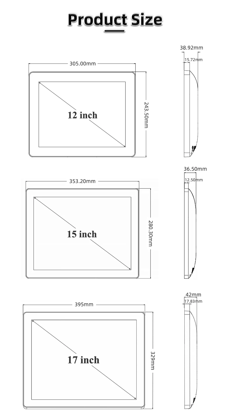 Touch Screen Monitor 17 Inch Vga Usb Multi Touch Screen Monitor For Pos ...