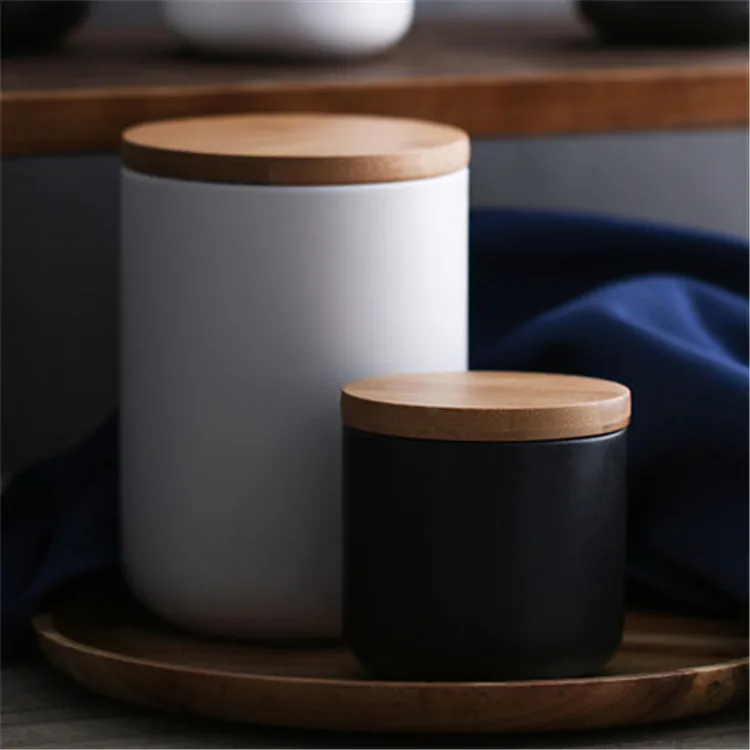 Nordic Ceramic Storage Jar with Solid Lid Food Storage Sealed Bottle ...