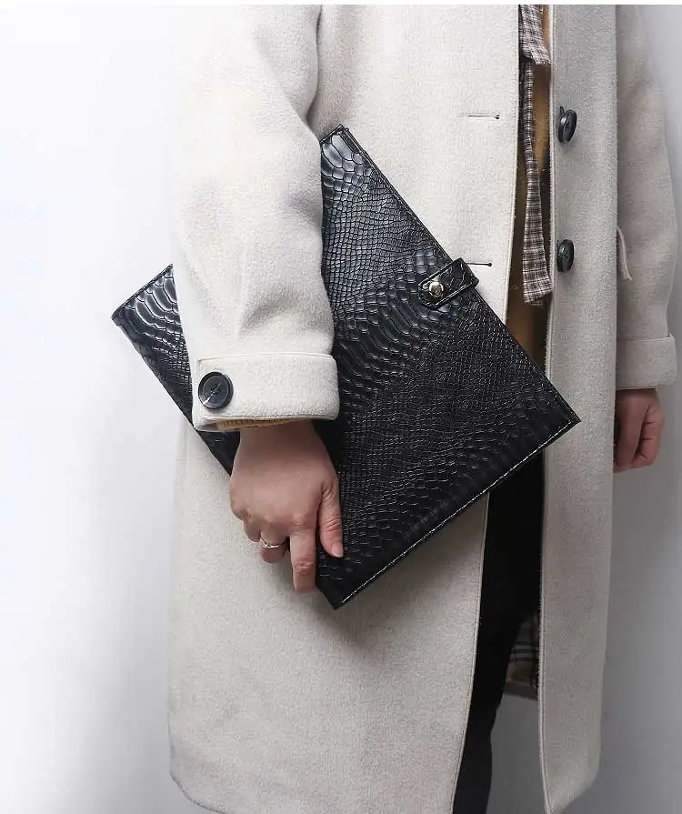 Arabic Student Crocodile File Folder Pouch - A4 Document Bag