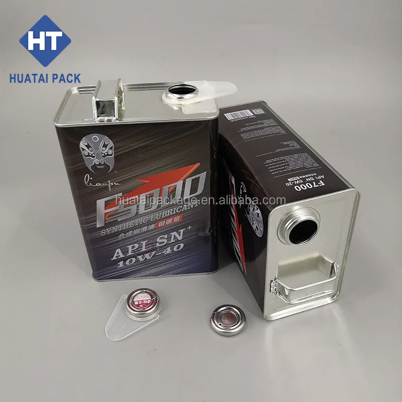 Customized Square Rectangular Iron Tin Plated Lubricating Oil Cans ...