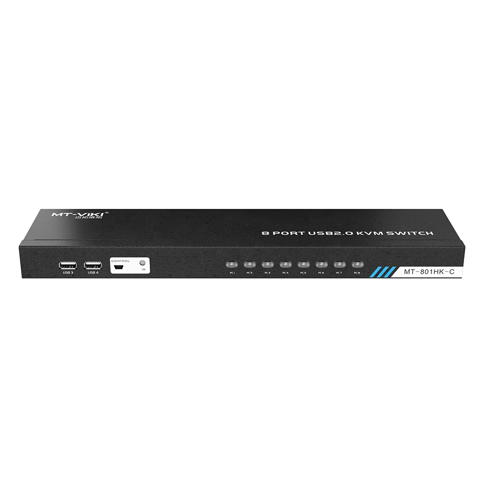 8 Port Kvm Switch Hdmi 4k 30hz,Mt-viki Rack Kvm Console 8x1 Switcher 8 In 1 Out + 8-pack Cables ...