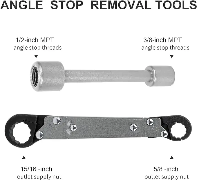 Plumbing Tools Angle Stop Wrench Kit - Professional Plumber Wrenches