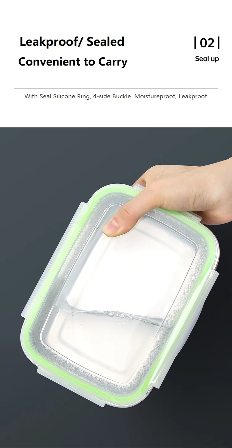 SUS 304 Stainless Steel Lunch Box with PP Lid School Lunch Box Food ...