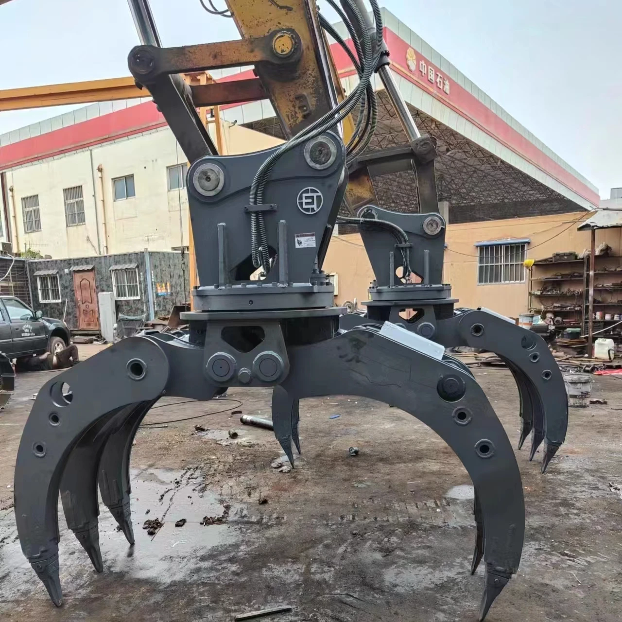 Excavator Wood Gripper/excavator Rotation Log Grapple/excavator Log ...