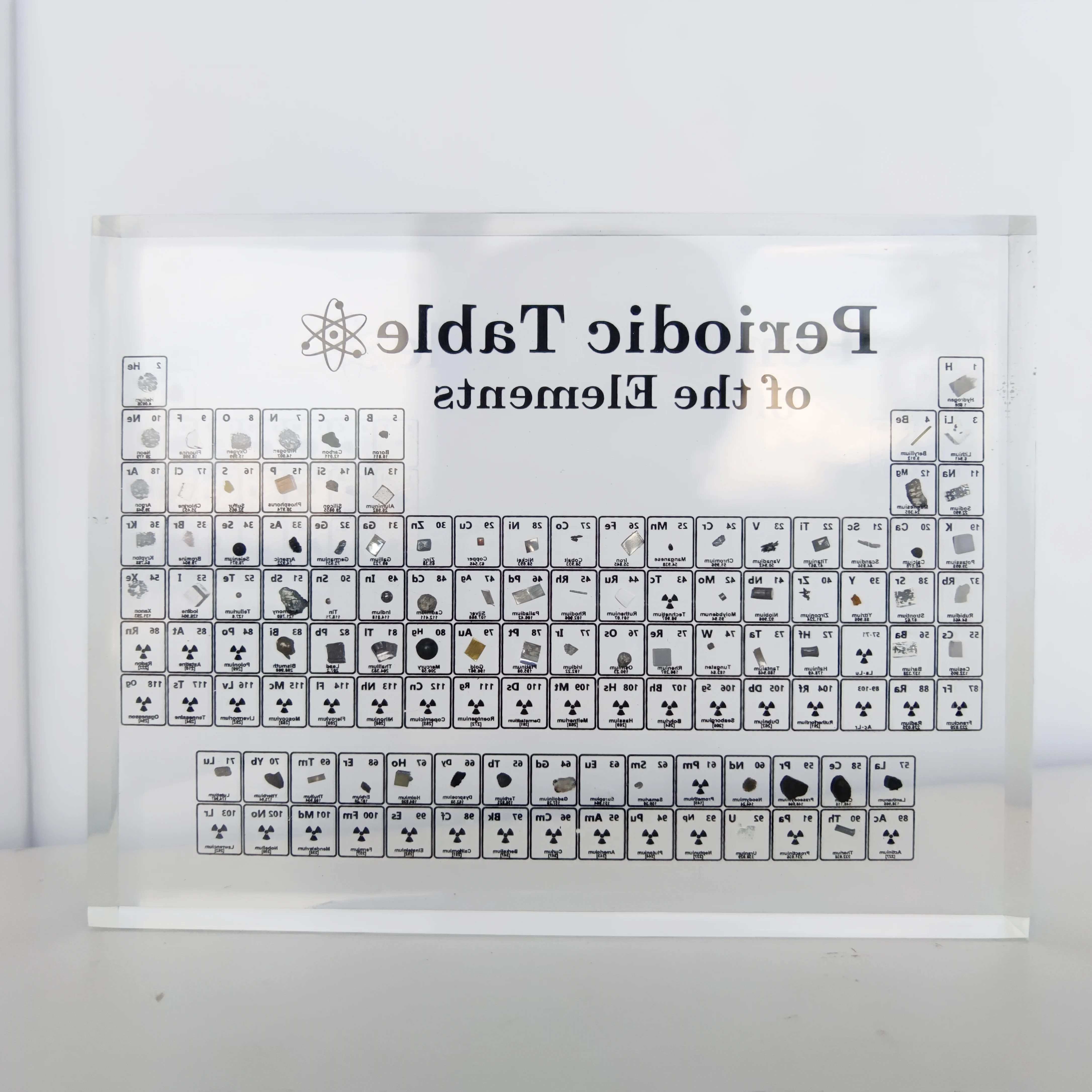 Chemical Periodic Table Display Periodic Table Block With Real Elements ...