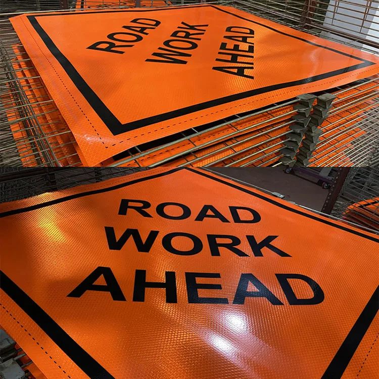W057a(stand Include) 36" Construction Traffic Sign Road Work Roll Up ...
