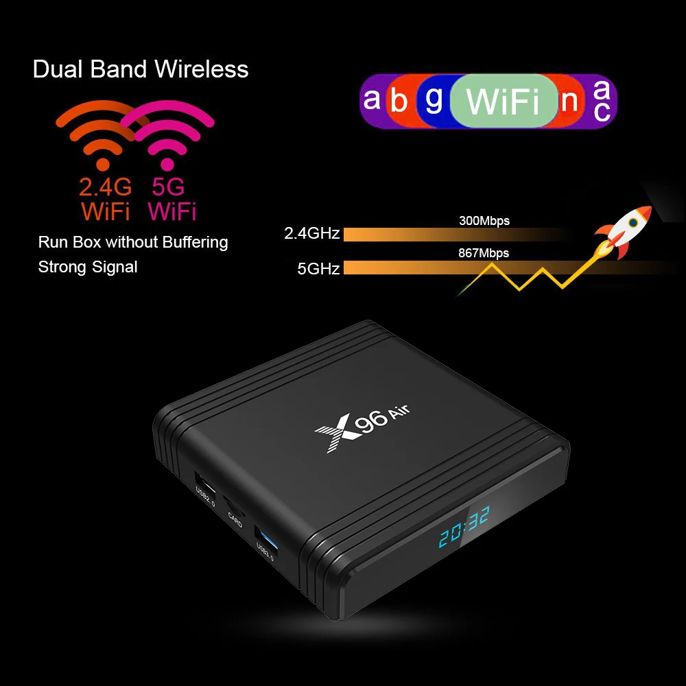 New Amlogic S905x3 Tv Box X96 Air S905x3 2g 16g 4g 32g Android 9.0 8k ...