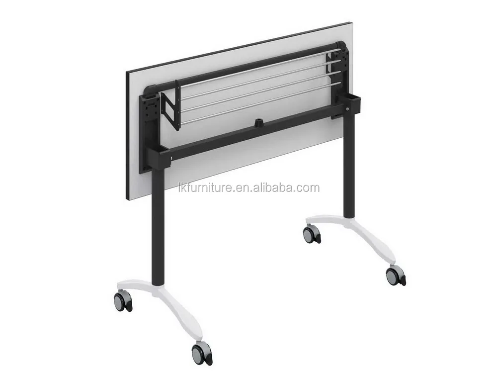 2024 Flip Top Office Table With White Powder Coat Table Base And ...