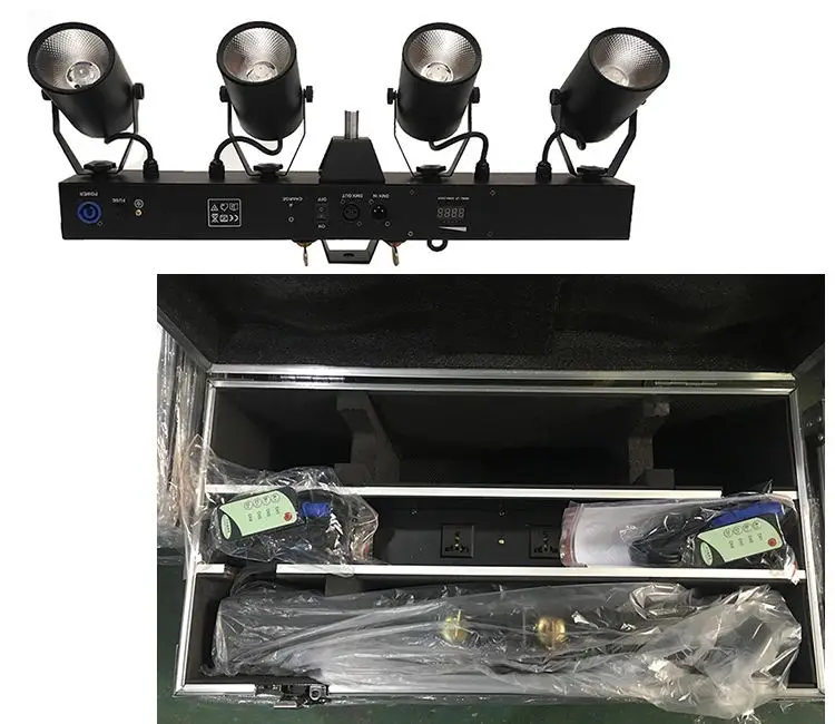 3200k 5ch 4 *10w Cob Warm White Dmx Pinspot Light Battery Recargable ...