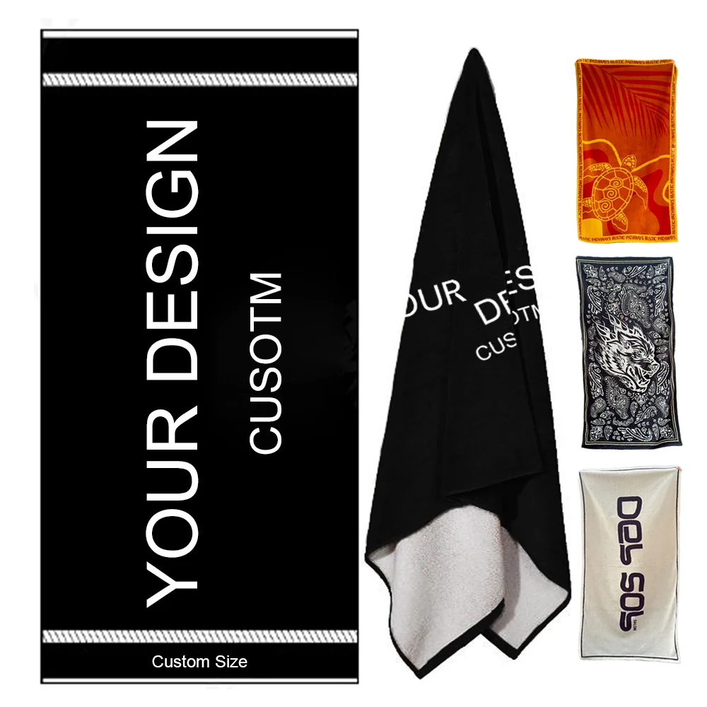 Luxury Free Design Custom Printed Beach Towel With Logo Summer Large ...