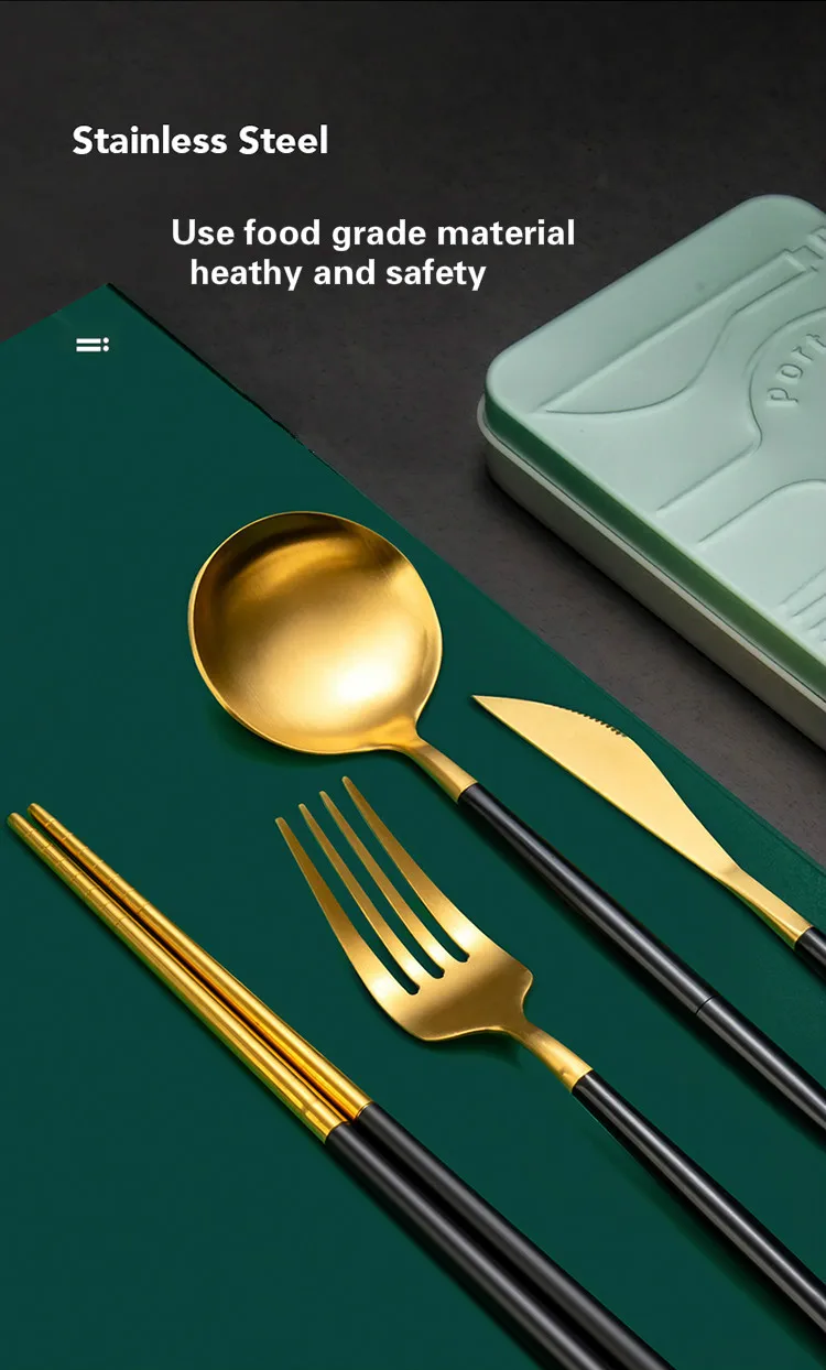 Split Design Screw-off Spoons Forks Knives Chopsticks Pocket Sized ...