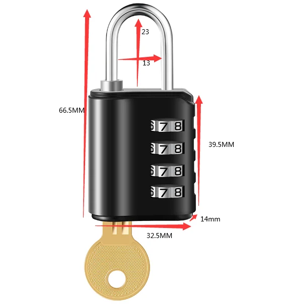 4 Digits Zinc Alloy Combination Padlock With Master Key - Buy 4 Digits ...