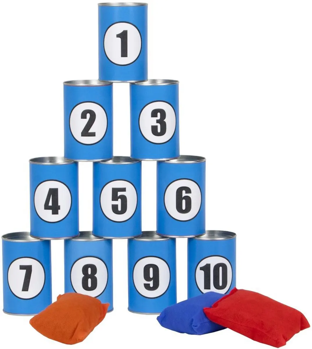 Outdoor Garden Bean Bag Tin Can Toss Game Iron Hit Tin Can Alley Game ...