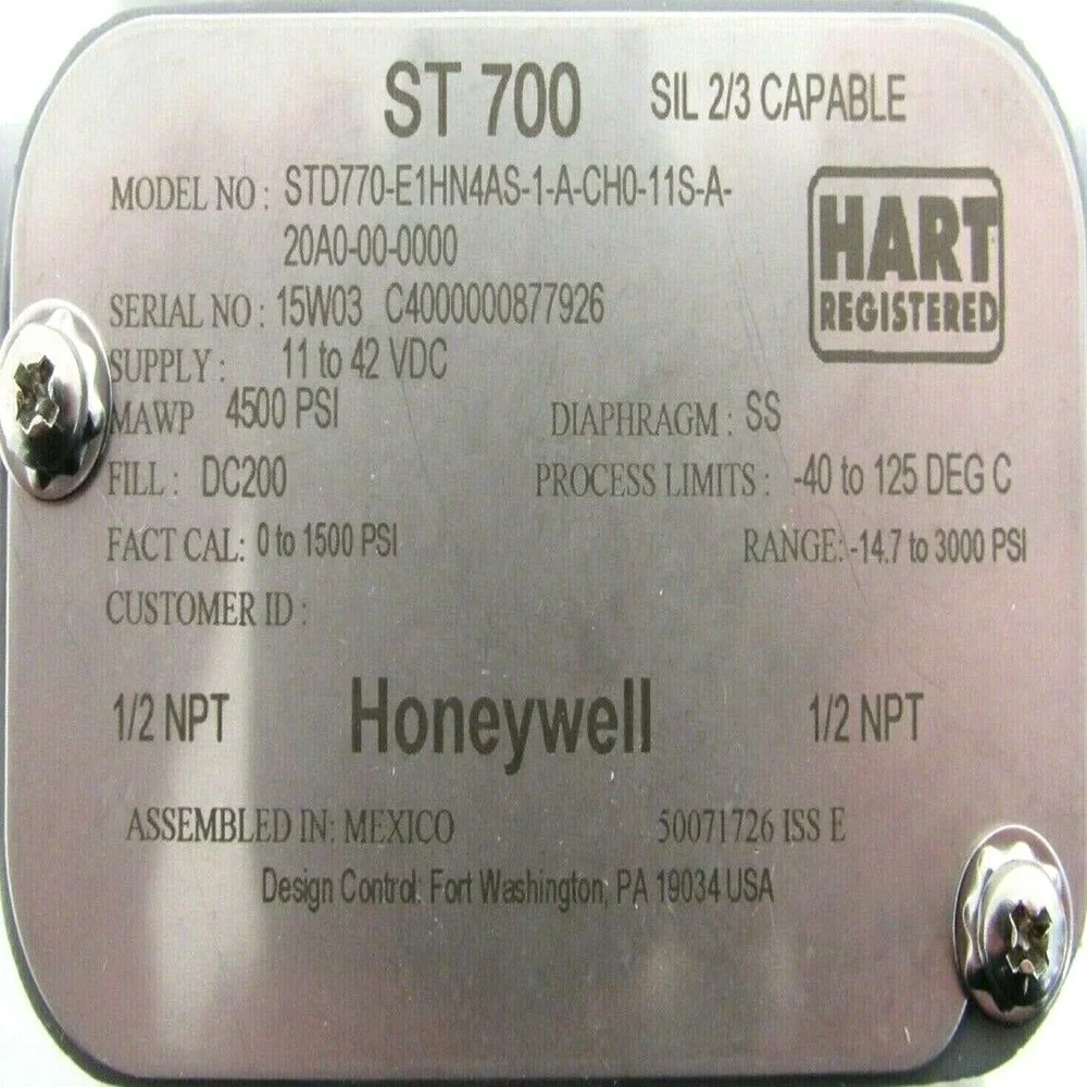 Std770 Smartline St700 Differential Pressure Transmitters - Buy ...