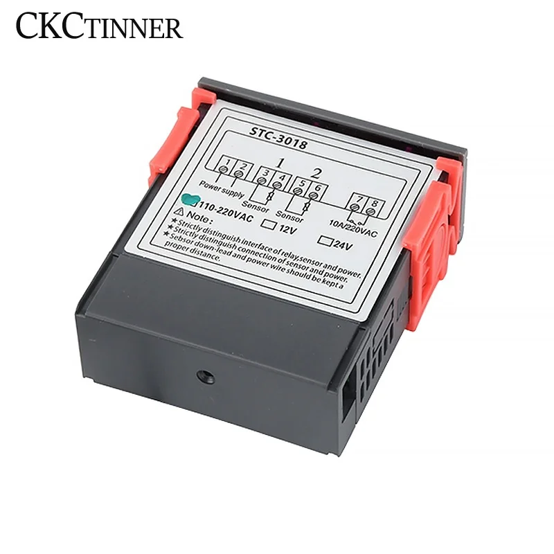 Stc 3018 Dual Digital Temperature Controller 12v 24v 110v 220v Thermoregulator Incubator With