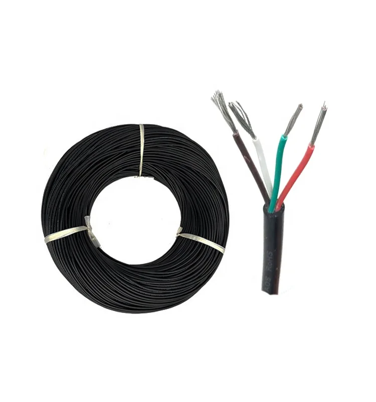 18 Gauge Ul2517 Black Pvc Insulated 105c 300v 4 Core Power Cord Cable ...