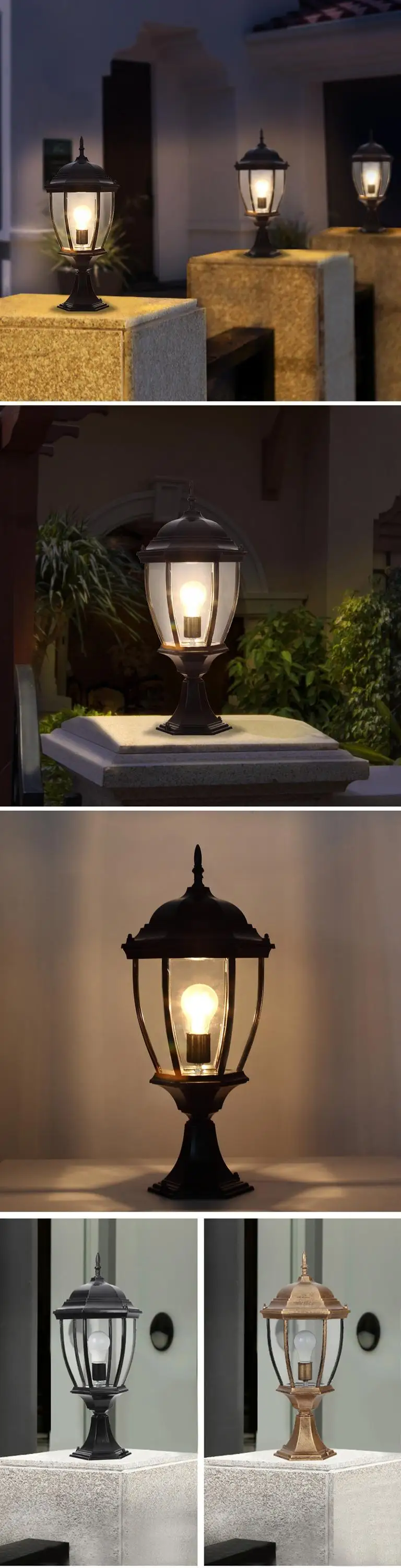 Solar Fence Light Outdoor Led Pillar Light For Garden Outdoor Post Top ...