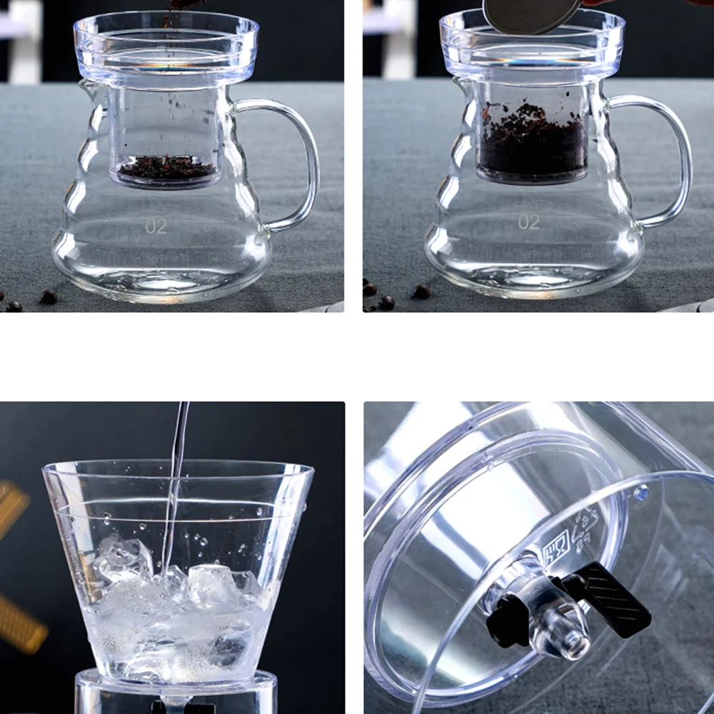 Q Ice Drip Coffee Filter Glass Percolators Espresso Kitchen ...