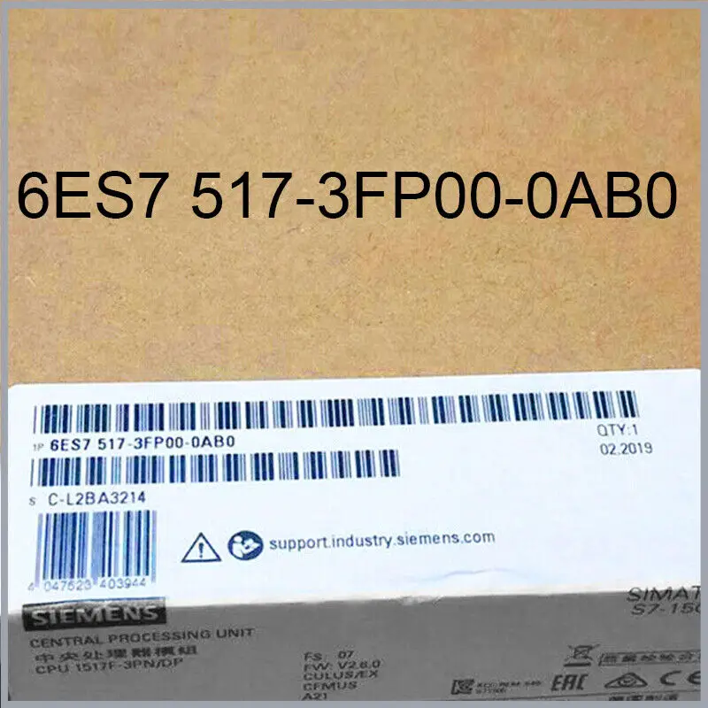 1piece S7-1500 Cpu 1517f-3 Pn/dp 6es7 517-3fp00-0ab0 6es7517-3fp00-0ab0 ...