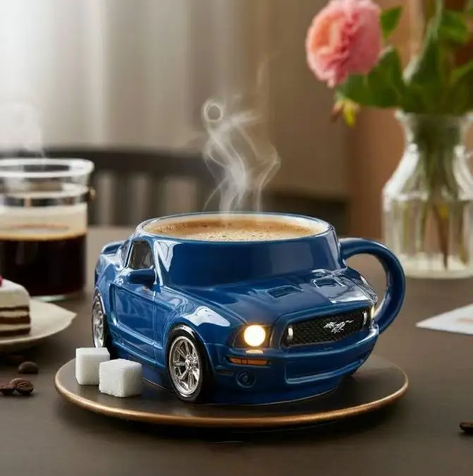 M Creative Car Shaped Coffee Stainless Steel Handmade Novelty Water Cup ...