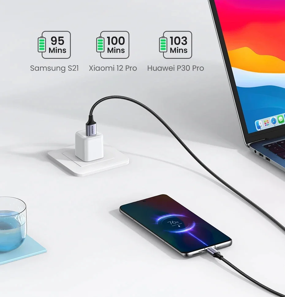 UGREEN 3A USB Type-C Cable - Fast Charging for Samsung & Ipad