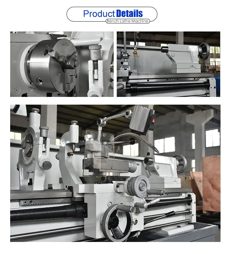 38mm Spindle Bore Manual Lathe Machine CQ6236F - CE Certified