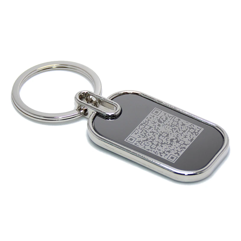 Customized QR Code Keychain - Promotional Metal Keyring