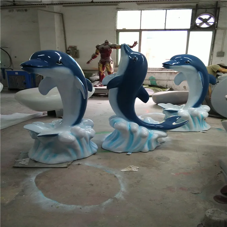 Custom-made Life Size Fiberglass Dolphin Animal Statue Giant Sculpture ...