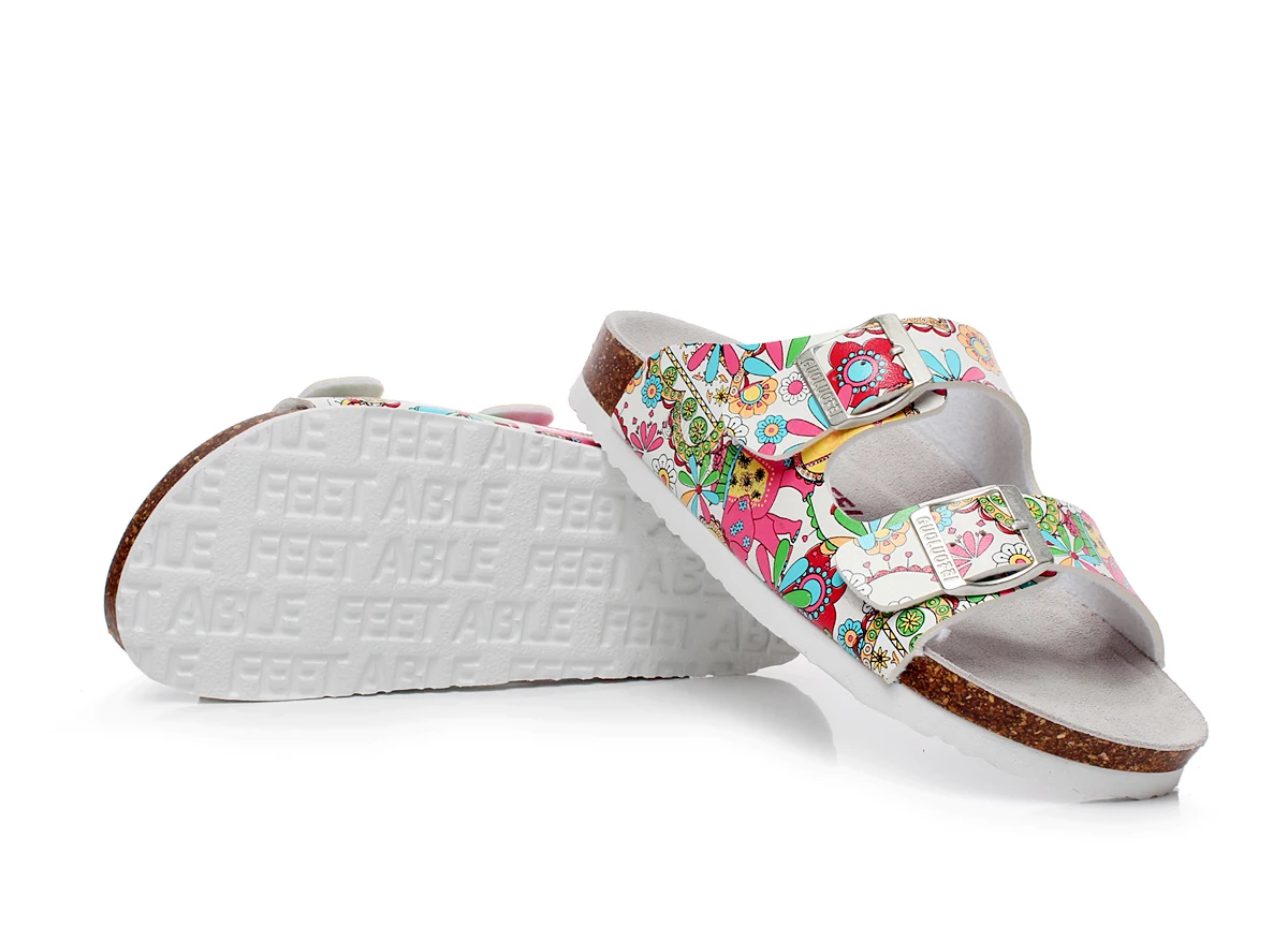 Guoluofei Women's Comfort Cork Slippers Outdoor Adjustable 2019 Sandals ...