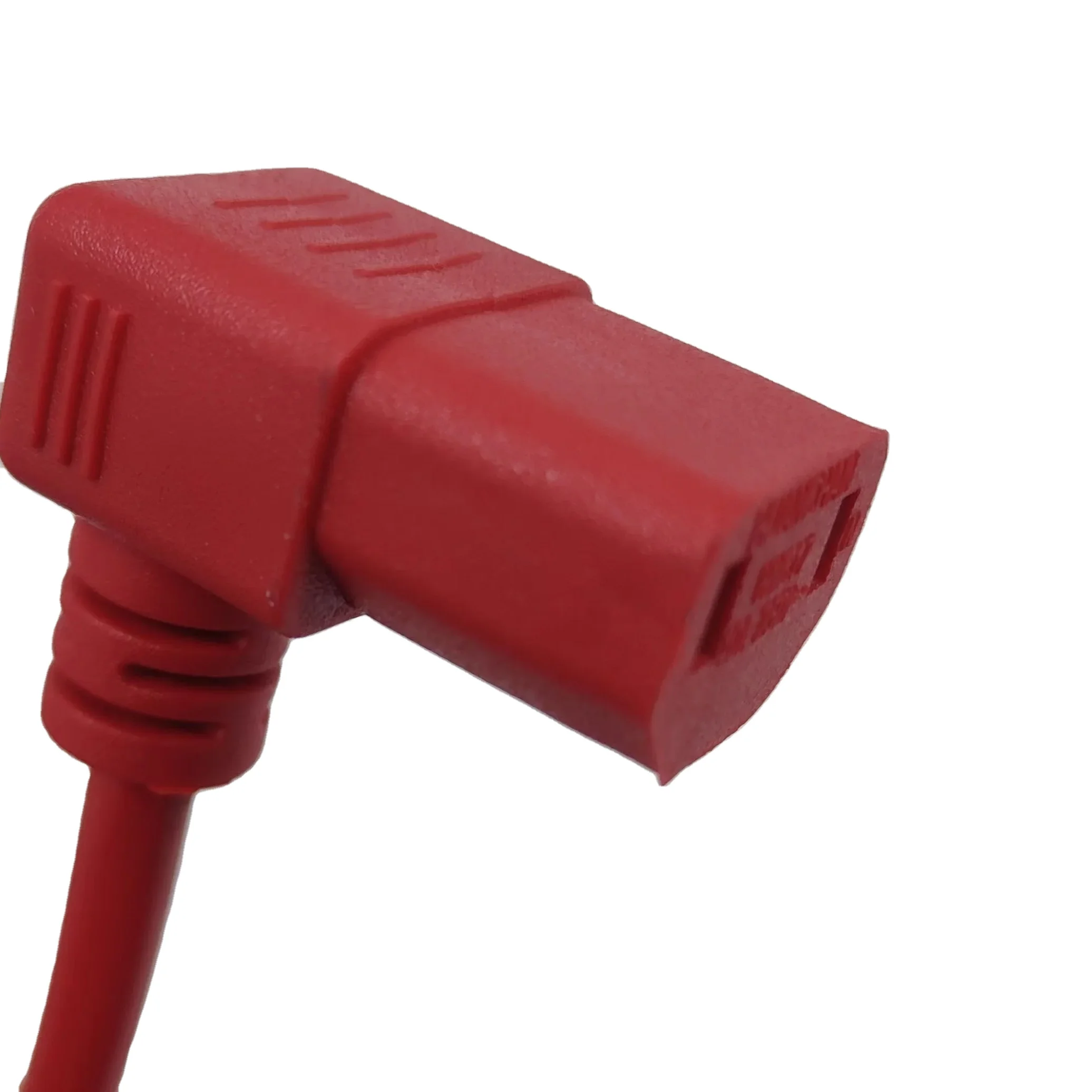 Red Color Power Cable Cord Schuko Eu Plug To Right Angle Plug Extension ...
