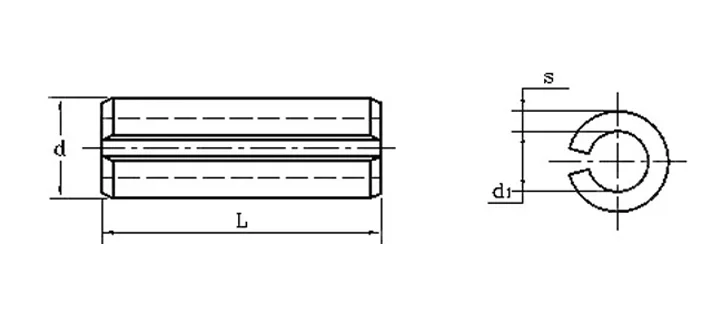 SYD-1162 Spring Dowel Pin DIN 1481 Standard Steel Roll Slotted Spring ...