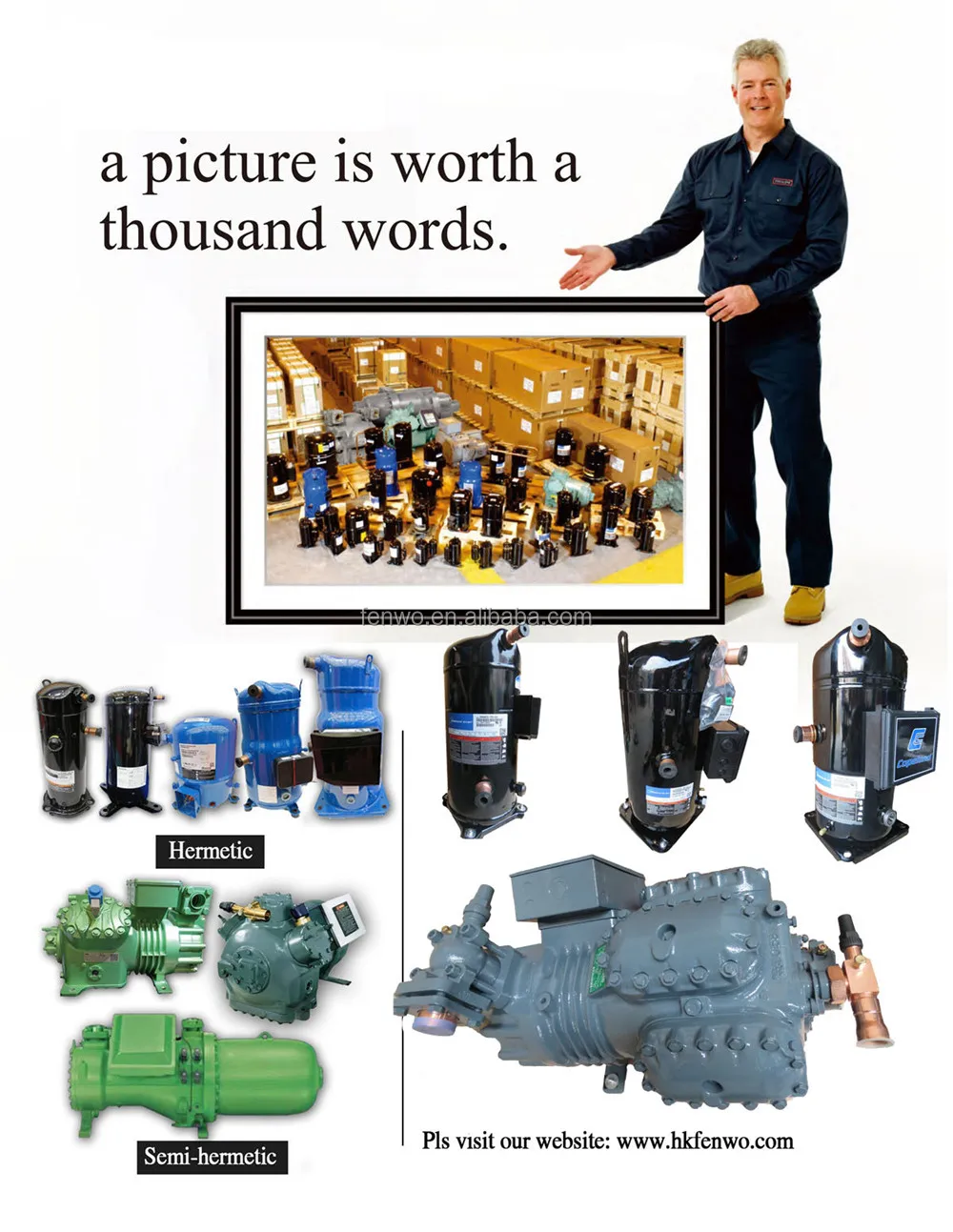 Trane 120hp Helirotor Compressors CHHP0N2TKG0N134A for Industrial ...