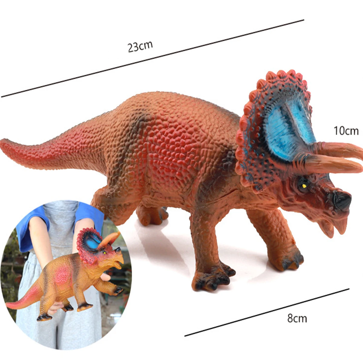 Cartoon Large Realistic Kids Dinosaurs Toys Soft Rubber Toy Dinosaur ...
