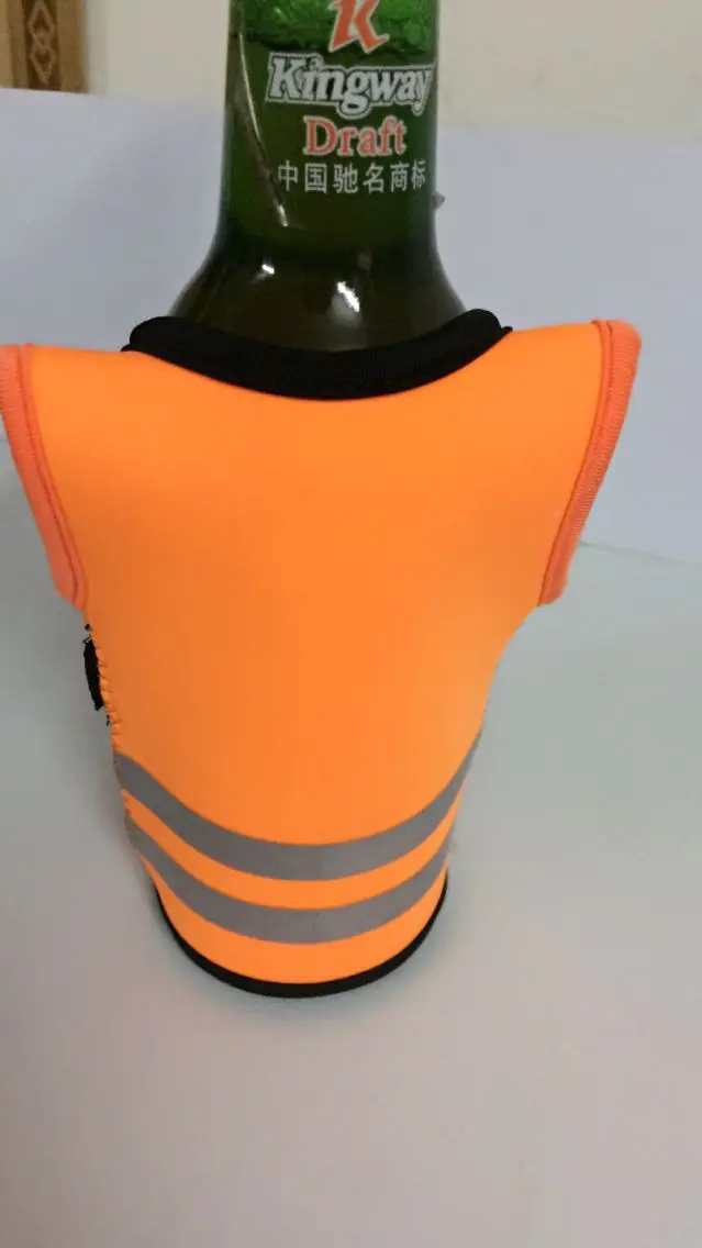 Neoprene Safety Vest with Beer Bottle Holder - Mini Tactical Cooler
