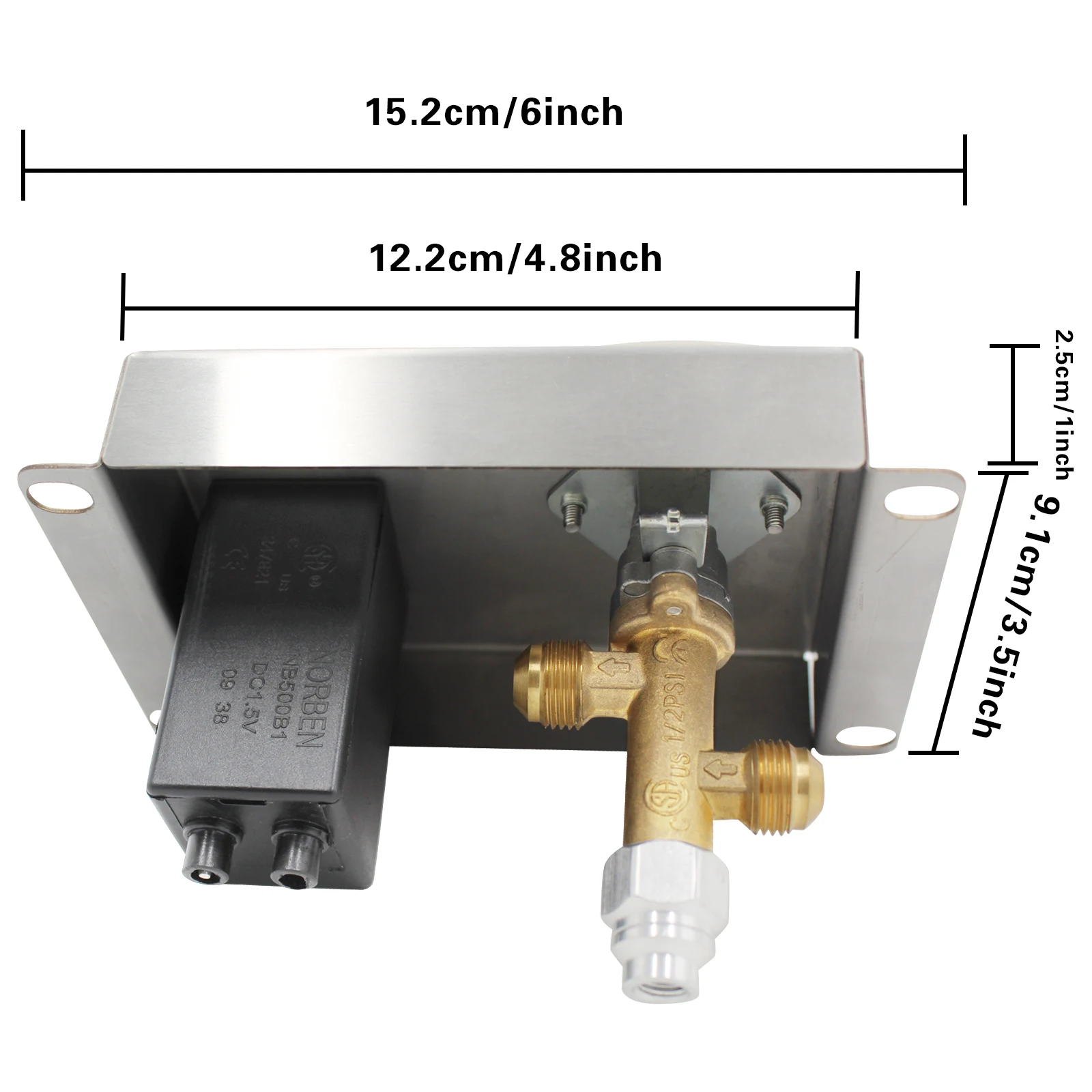Fire Pit Gas Burner Control Panel Kit - 304 Stainless Steel