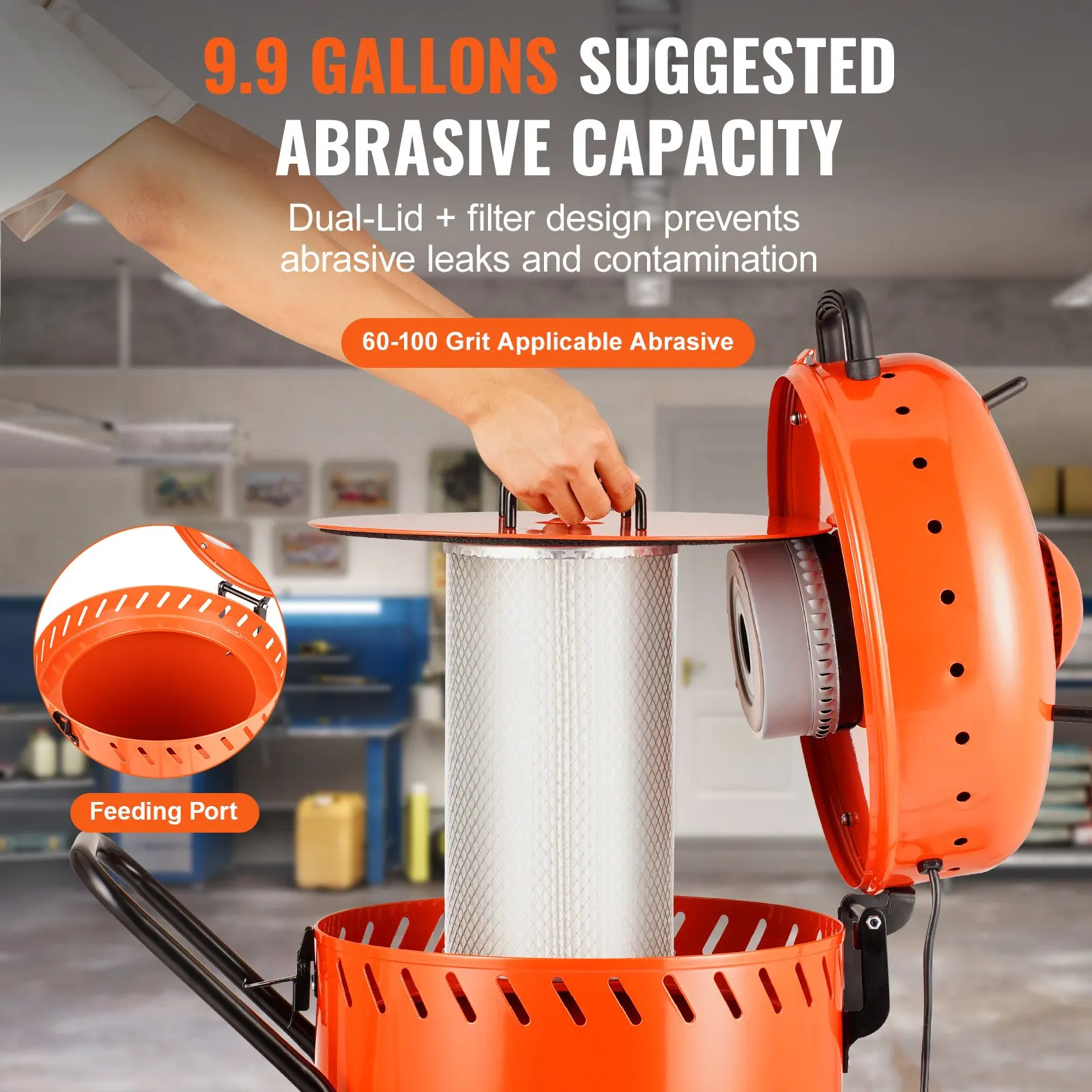 VEVOR 28 Gallon Vacuum Sand Blaster - Dustless & Efficient