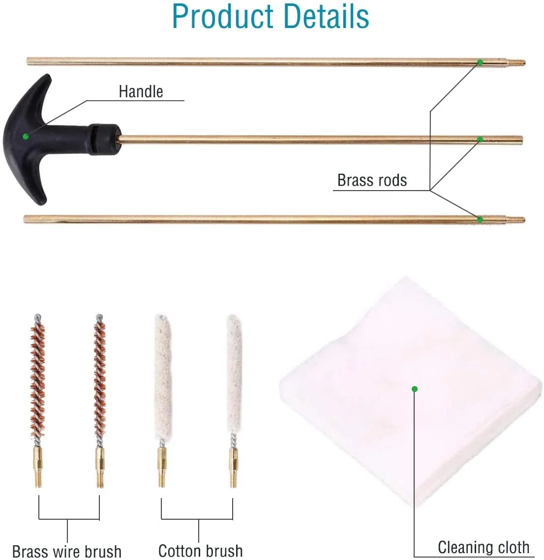 Universal Gun Barrel Cleaning Brush Kit - Compact & Efficient