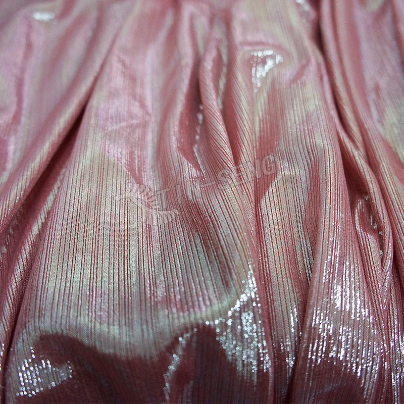 Holographic Pink Glitter Fabric - Perfect for Party Dresses