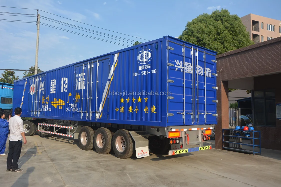 Customized Heavy Duty Steel Van Skeleton Semitrailer Wabco Brake System ...